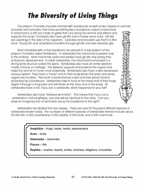 Backbone or No Backbone Lesson Plan Grades 4-6