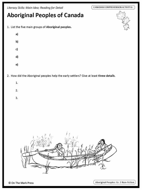 Aboriginal Peoples Of Canda: A Social Studies Reading Lesson Gr. 3-4