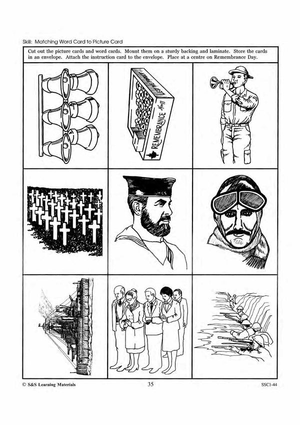 Remembrance Day Word Study Activities Gr. 1-3