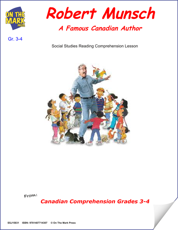 Robert Munsch: A Famous Cdn Author - Social Studies Reading Lesson Gr.