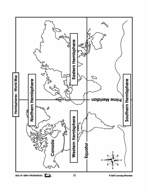 Where is Canada in the Hemispheres? Mapping Activity Gr. 1-3