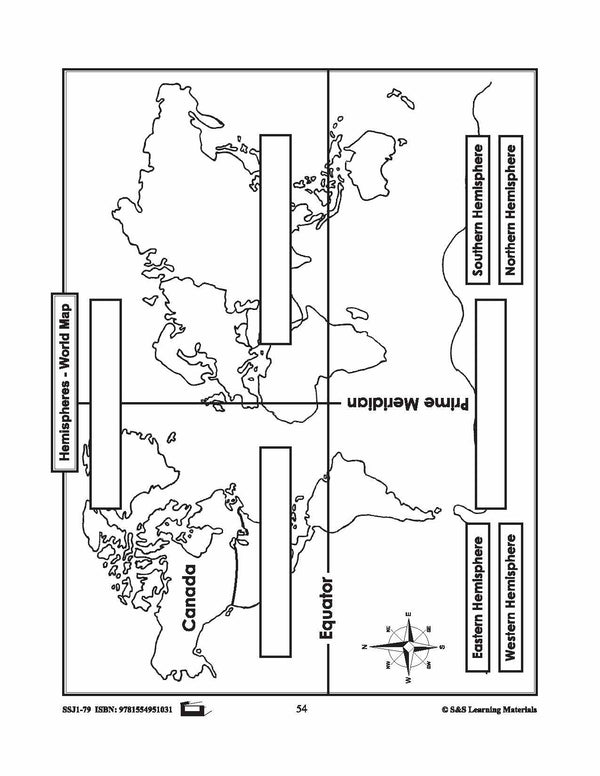 Where is Canada in the Hemispheres? Mapping Activity Gr. 1-3