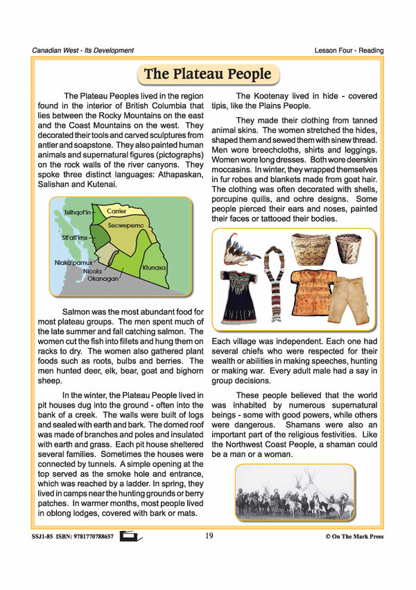 The Plateau People Lesson Grades 7-8