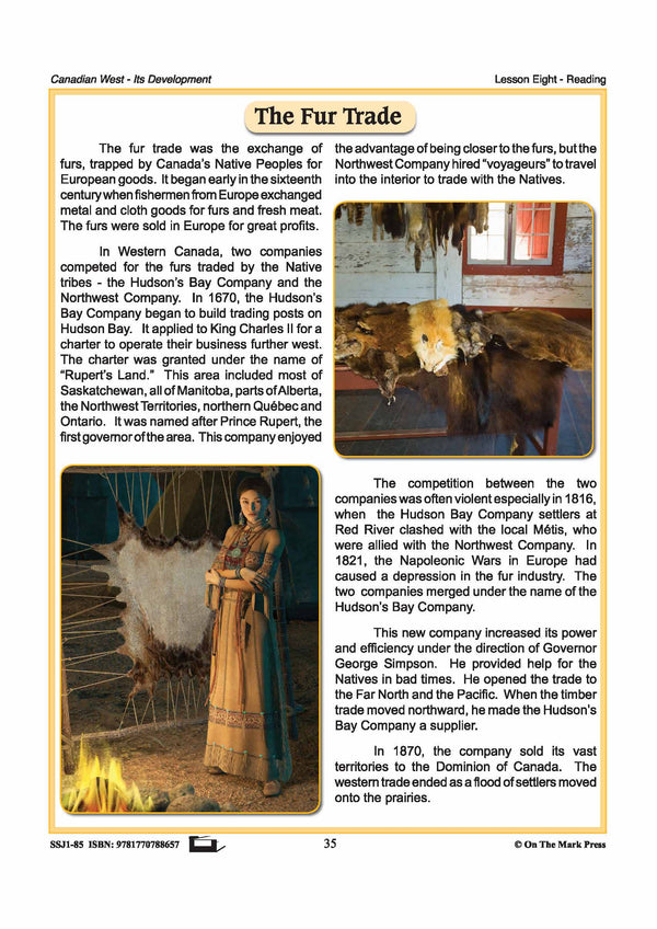 The Fur Trade Lesson Grades 7-8