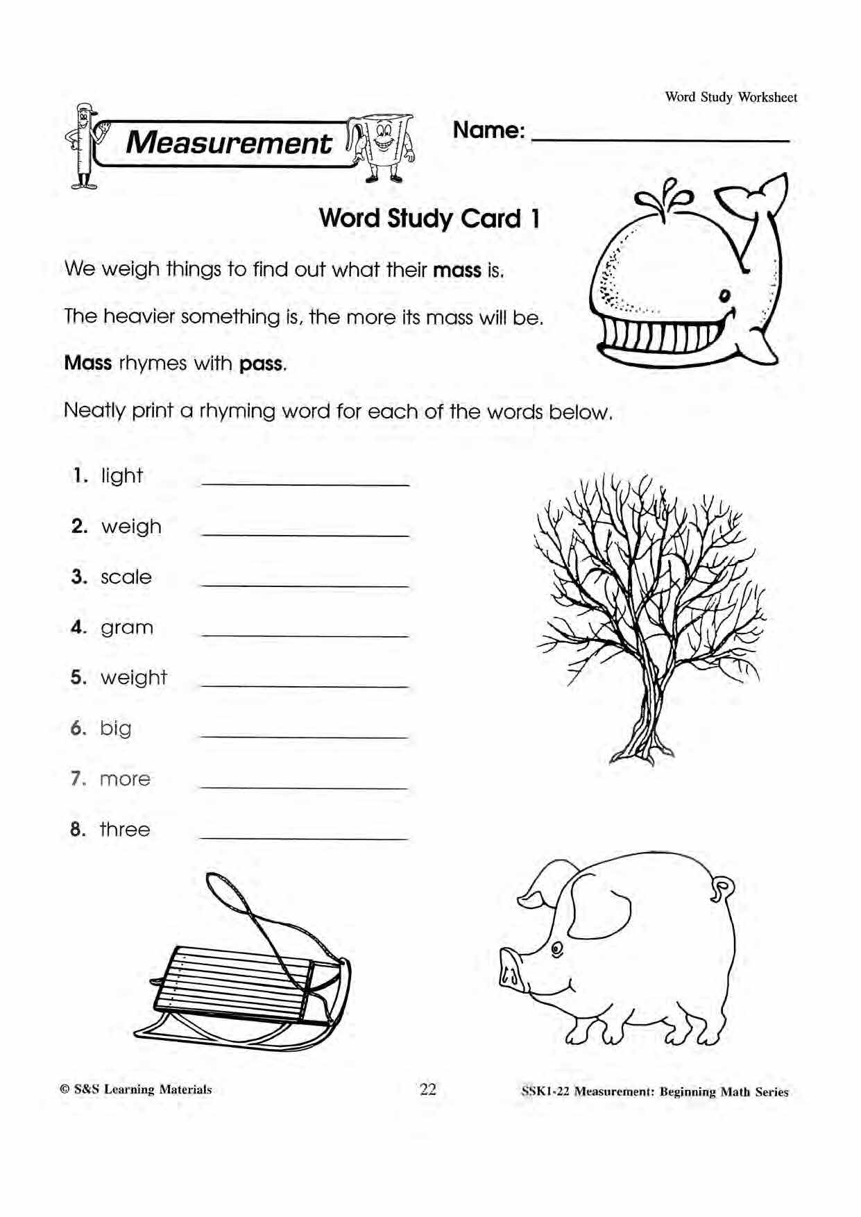 Word Study Worksheet