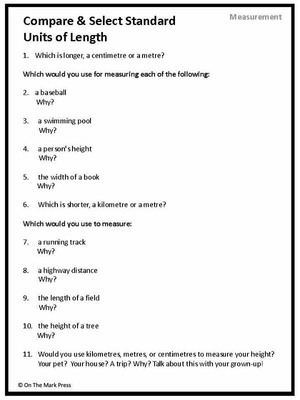Canadian Measurement Lesson Plans & Activities Grade 3