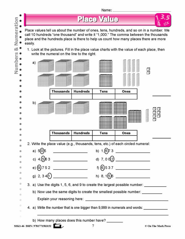 Canadian Numeration Lesson Plans & Activities Grade 4