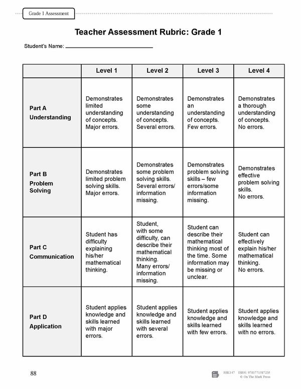Canadian Money Grade 1 Assessment