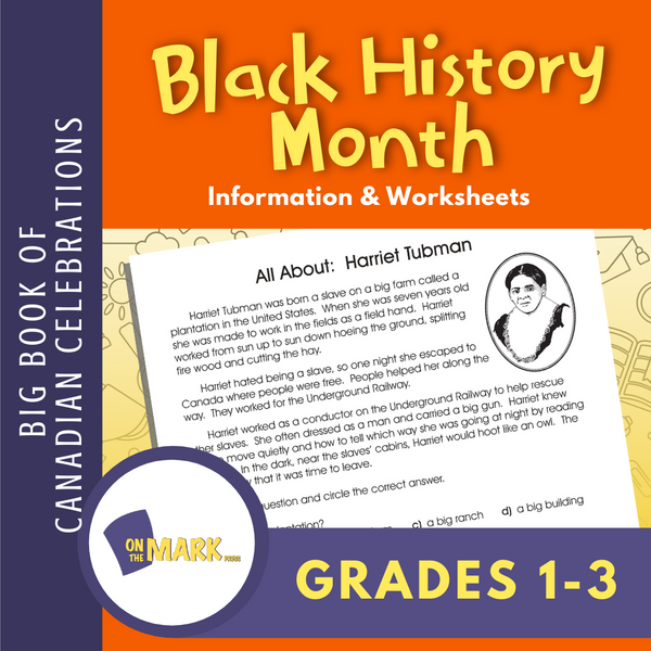 Black History Month Teacher Directed Activity Grades 1-3
