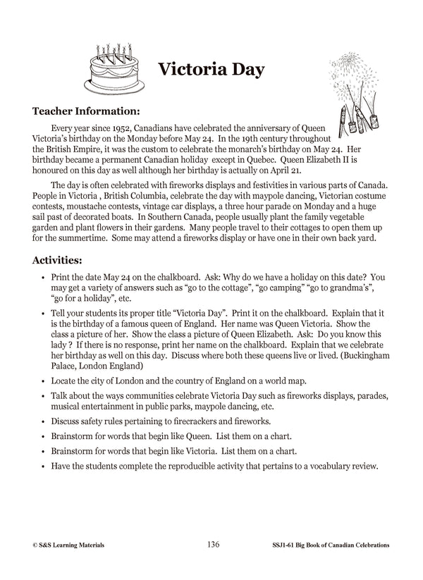 Victoria Day Gr. 1-3 E-Lesson Plan