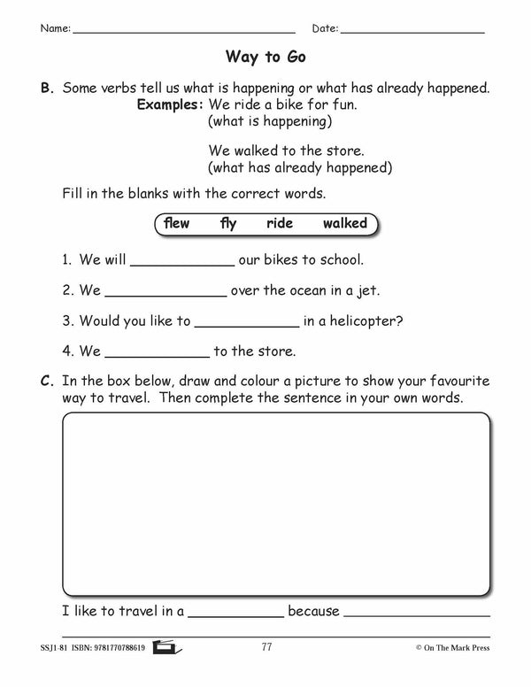 Way to Go Grammar Lesson Gr. 1