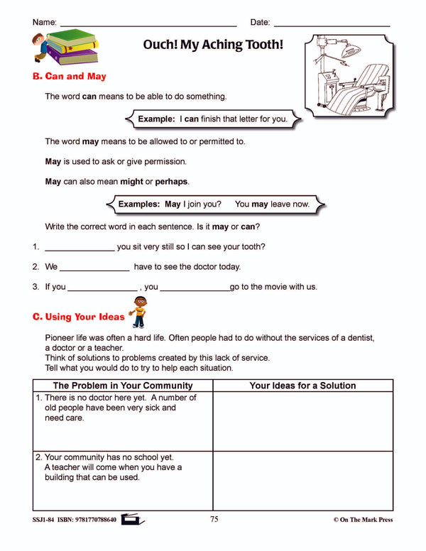 Ouch! My Aching Tooth! Writing & Grammar E-Lesson Plan Grade 4