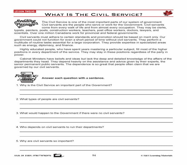 Canadian Government Lesson: What is the Civil Service? Grades 5+