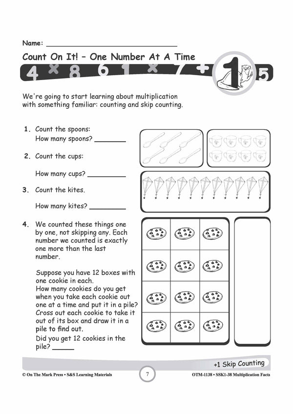 Multiplication Skip Counting Worksheets Grades 3-5