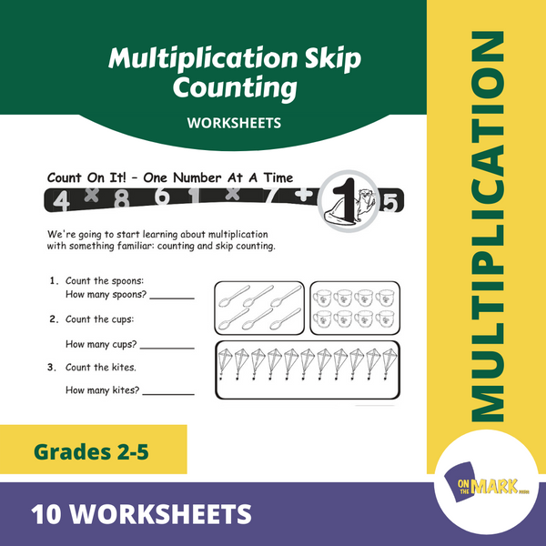 Multiplication Skip Counting Worksheets Grades 3-5