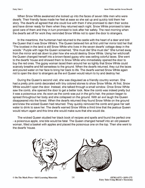 Snow White And The Seven Dwarfs Fairy Tale Using Bloom's Taxonomy