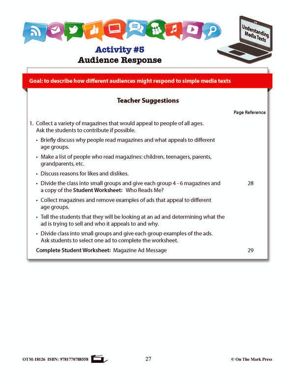 Audience Response Lesson Plan Grades 2-3 - Aligned to Common Core