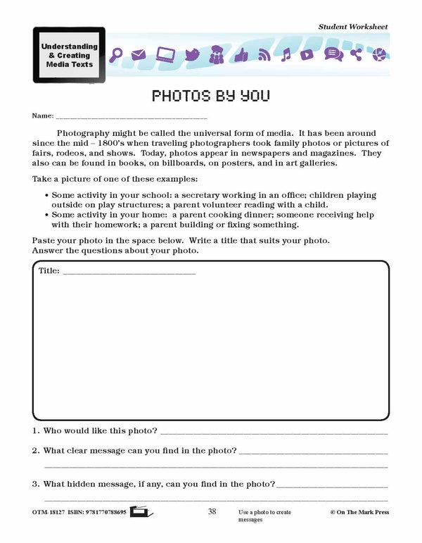Photography in Advertising Lesson Plan Grades 4-6 - Aligned to Common