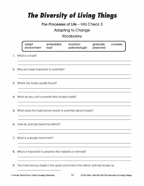 Adapting to Change Lesson Plan Grades 4-6