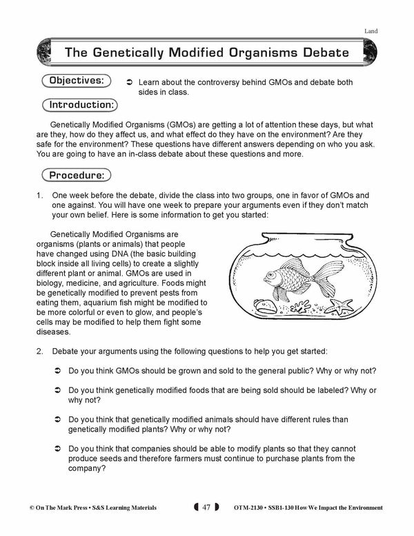 The Genetically Modified Organisms Debate Lesson Plan Grades 5-8