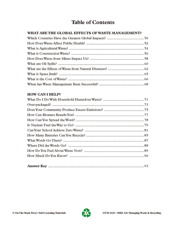 Managing Waste and Recycling Grades 5-8