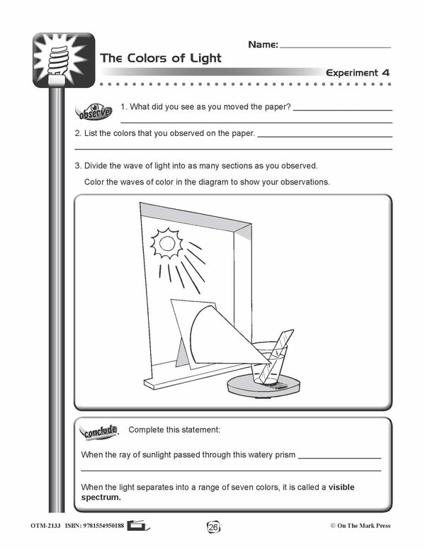 The Colors of Light Lesson Plan Grades 4-6