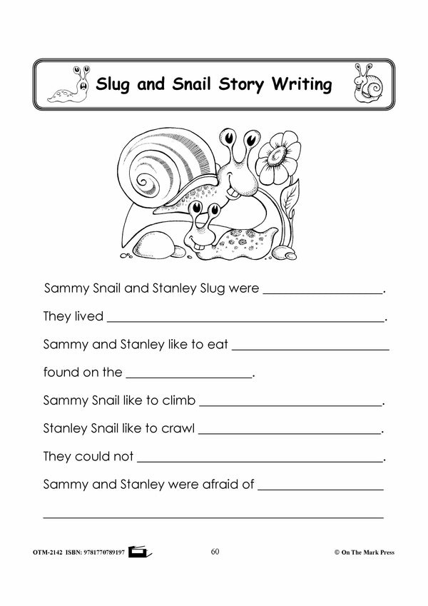 Slugs & Snails Story Writing Activities Grades 1-3