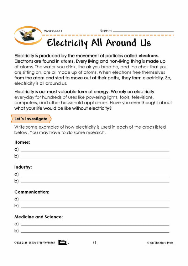 Electricity Grade 5 Lesson with Experiments