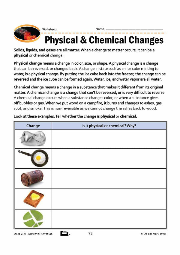 Physical or Chemical Changes in Matter? Grade 7 Lesson with Experiment