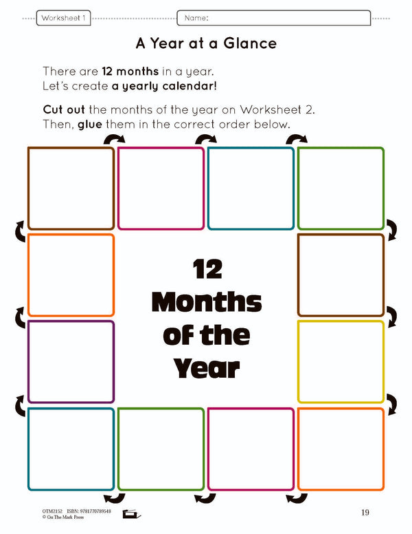 A Year at a Glance Lesson Plan and Student Worksheets Grade 1