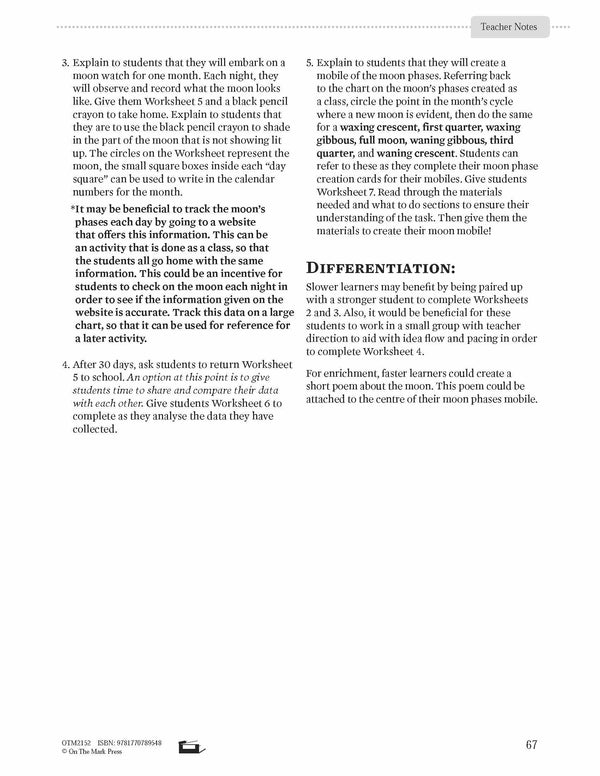 The Moon Lesson Plan Grade 1