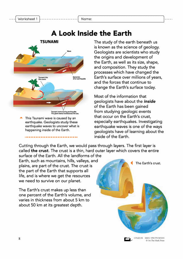 Inside the Earth Grade 7 Lesson Plan