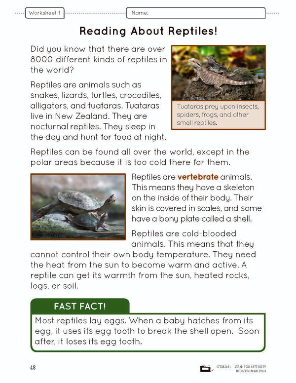 Reptiles & Amphibians e-Lesson Plan Grade 2