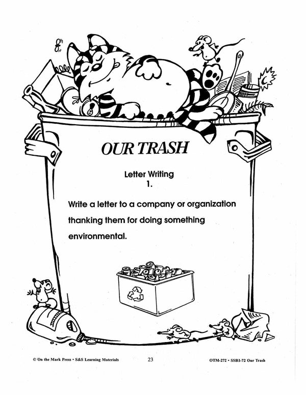 Our Trash Letter Writing Activities Gr. 2-3