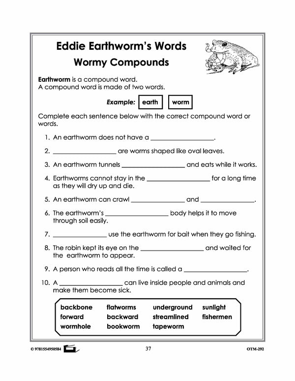 Earthworm Vocabulary Worksheets! Grades 2-3 E-Lesson