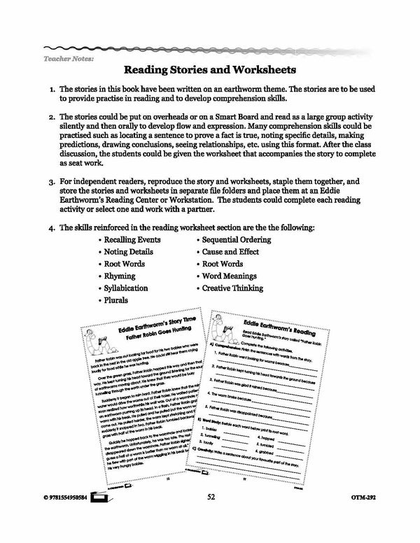 Earthworm Reading Stories & Worksheets! Grades 2-3