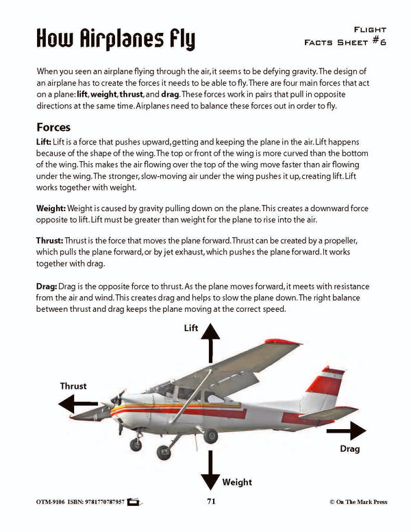 How Airplanes Fly Activities Grades 4+