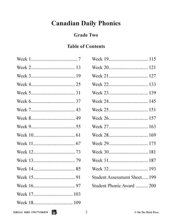 Canadian Daily Phonics Worksheets Gr 2 | Daily Phonics | Consonants