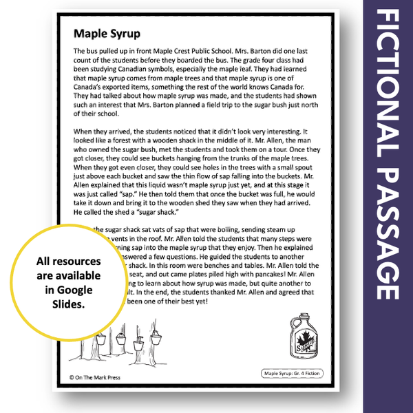 Maple Syrup: A Canadian Social Studies Reading Lesson Grades 3-4 Googl