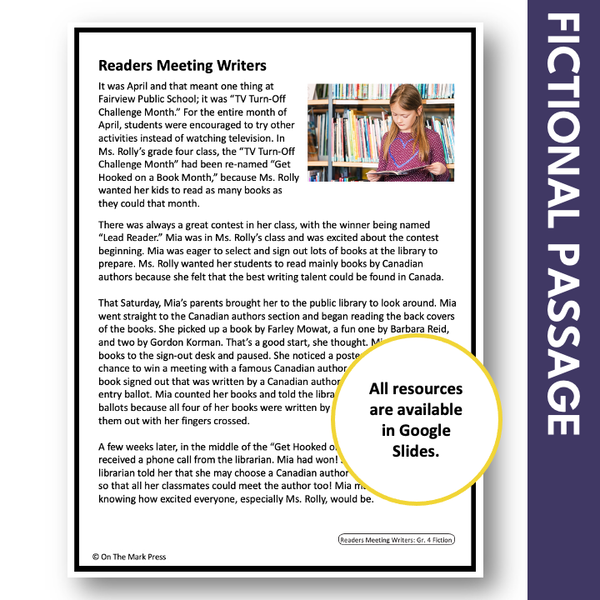 Readers Meeting Writers: No TV for a Month! Reading Google Slides Grad