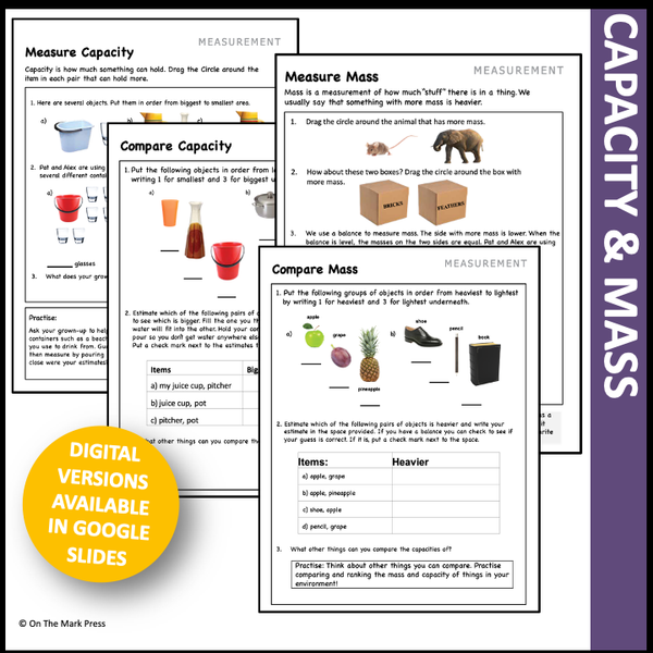 Canadian Measurement Grade 1 Google Slides & Printables