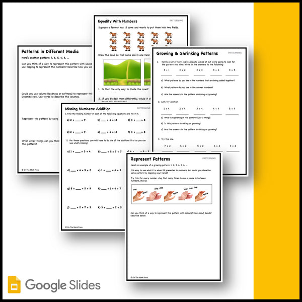 Canadian Patterning Grade 2 Google Slides & Printables