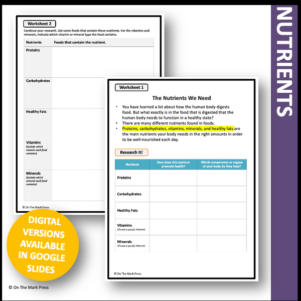 Healthy Eating Grade 5 Google Slides Lesson & Printable