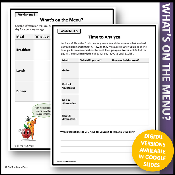 Healthy Eating Grade 5 Google Slides Lesson & Printable