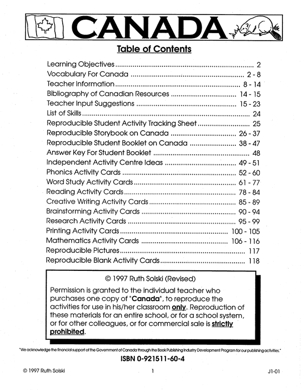 Canada Grade 1
