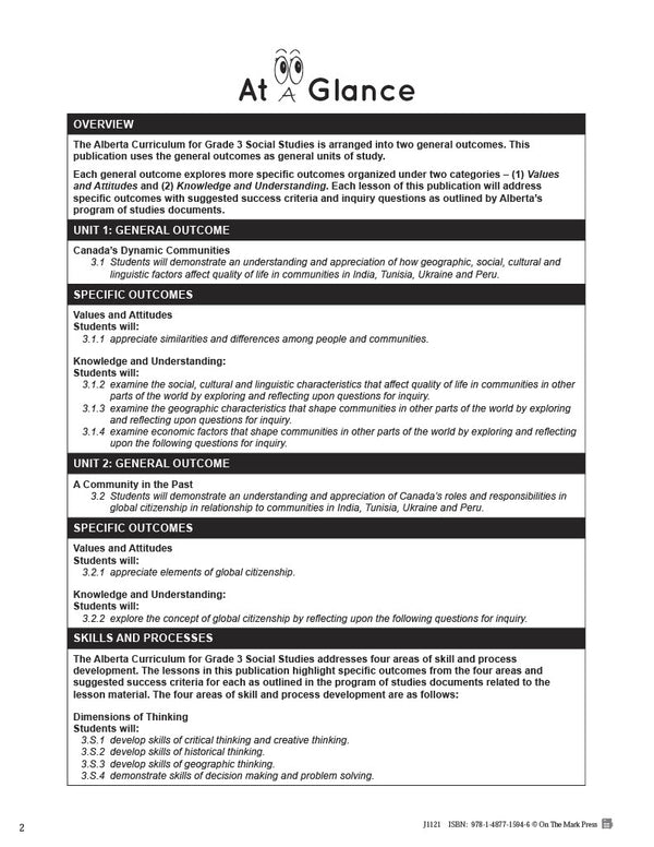 Alberta Grade 3 Social Studies: Connecting with the World
