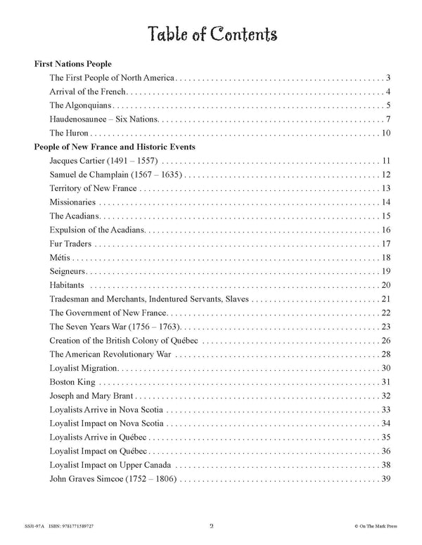 New France & British North America 1713-1800 Grades 7: 10/pk Readers