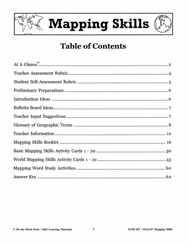 Mapping Skills Grades 4-6