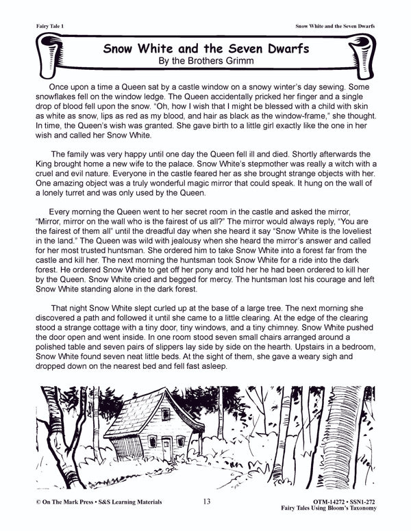 Fairy Tales using Blooms' Taxonomy: Grades 3-5