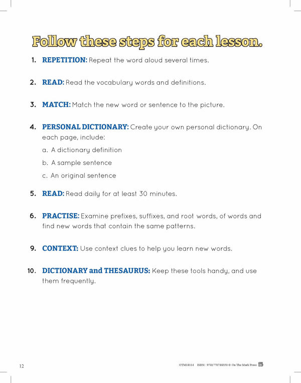 ESL - Vocabulary Development for Advanced Students